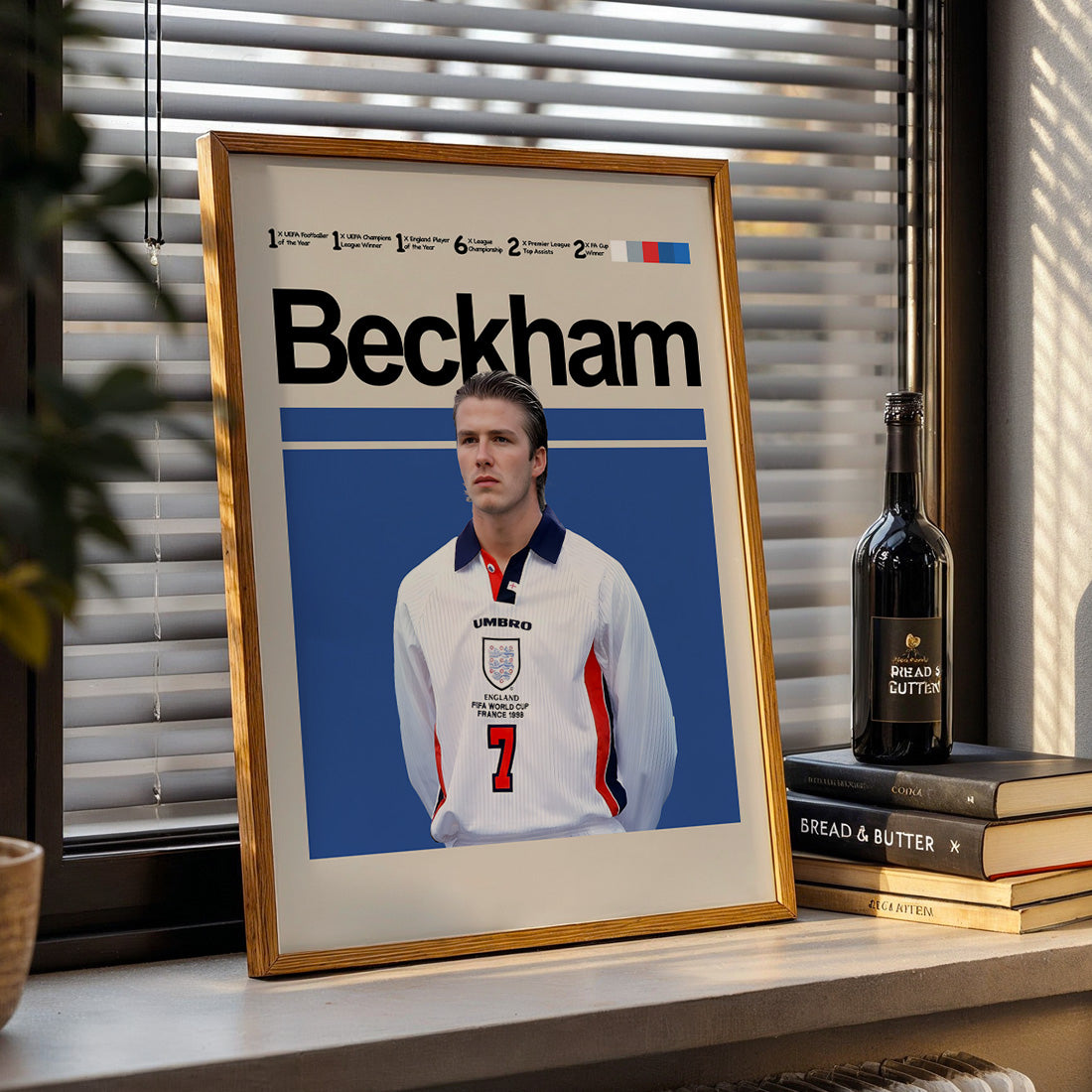 David Beckham Football Legends Poster | England Football Print – Smart ...