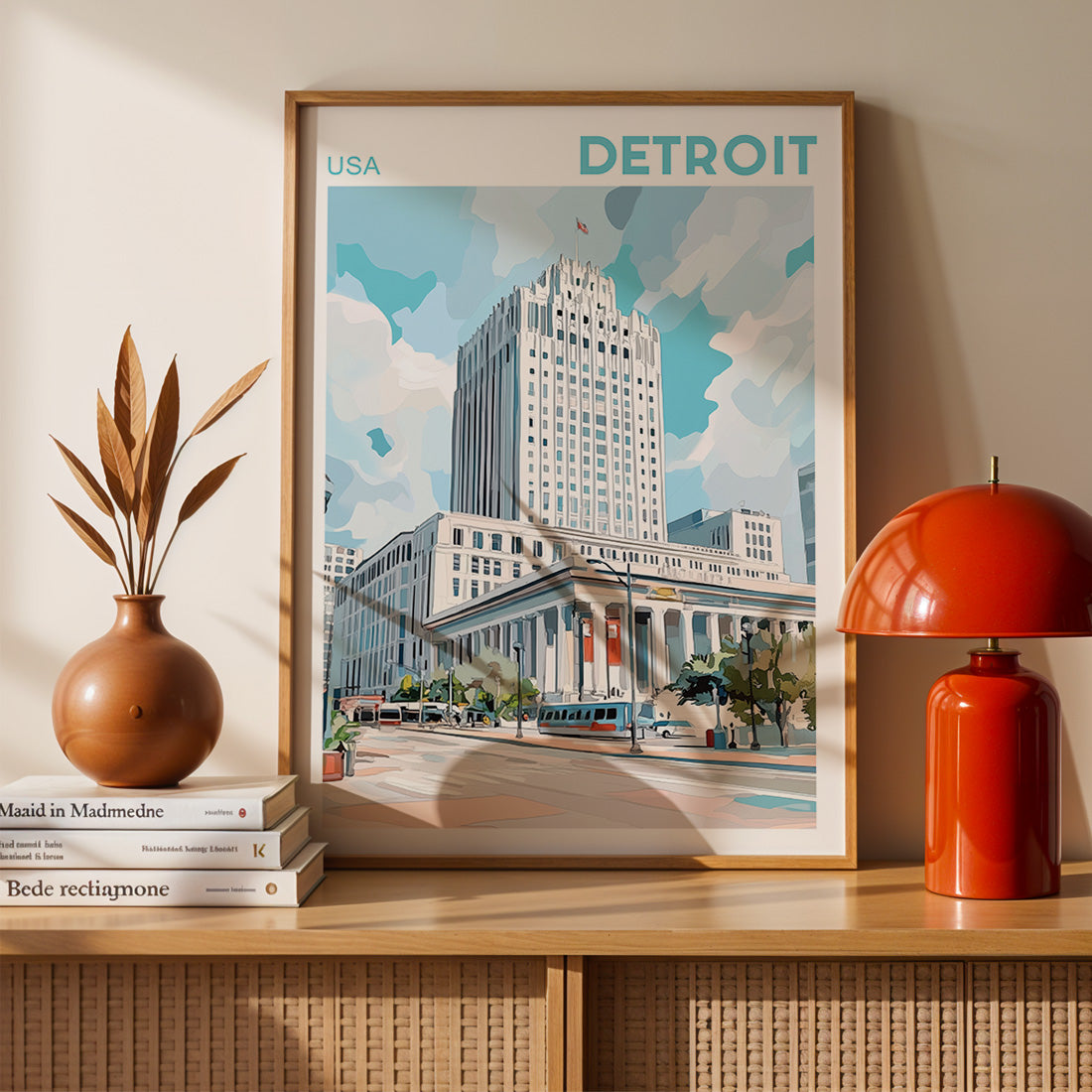 Detroit, Michigan Poster – USA Travel Wall Art Print – Smart Party Shop