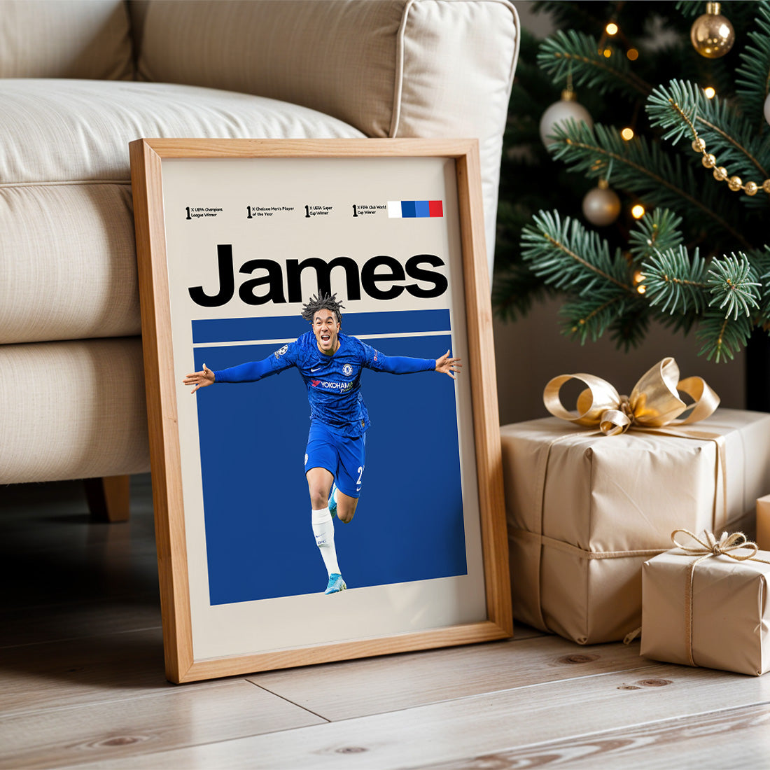 Chelsea Poster – Reece James Football Wall Art Print – Smart Party Shop