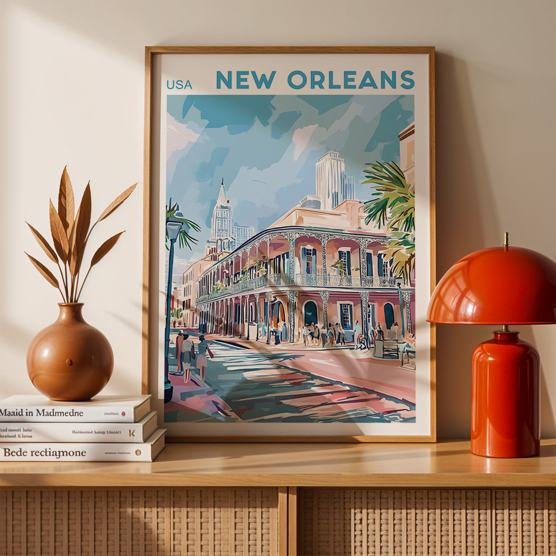 New Orleans, Louisiana Poster – USA Travel Wall Art Print – Smart Party ...