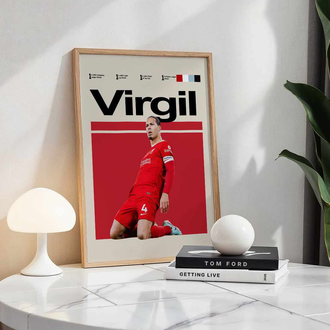 Virgil van Dijk Football Poster – Liverpool Fan Gift – Smart Party Shop