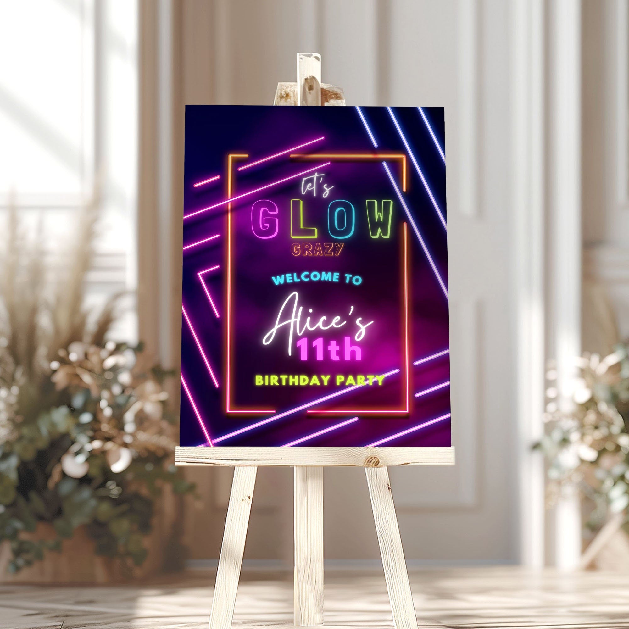Let's Glow Crazy Party Sign – Smart Party Shop