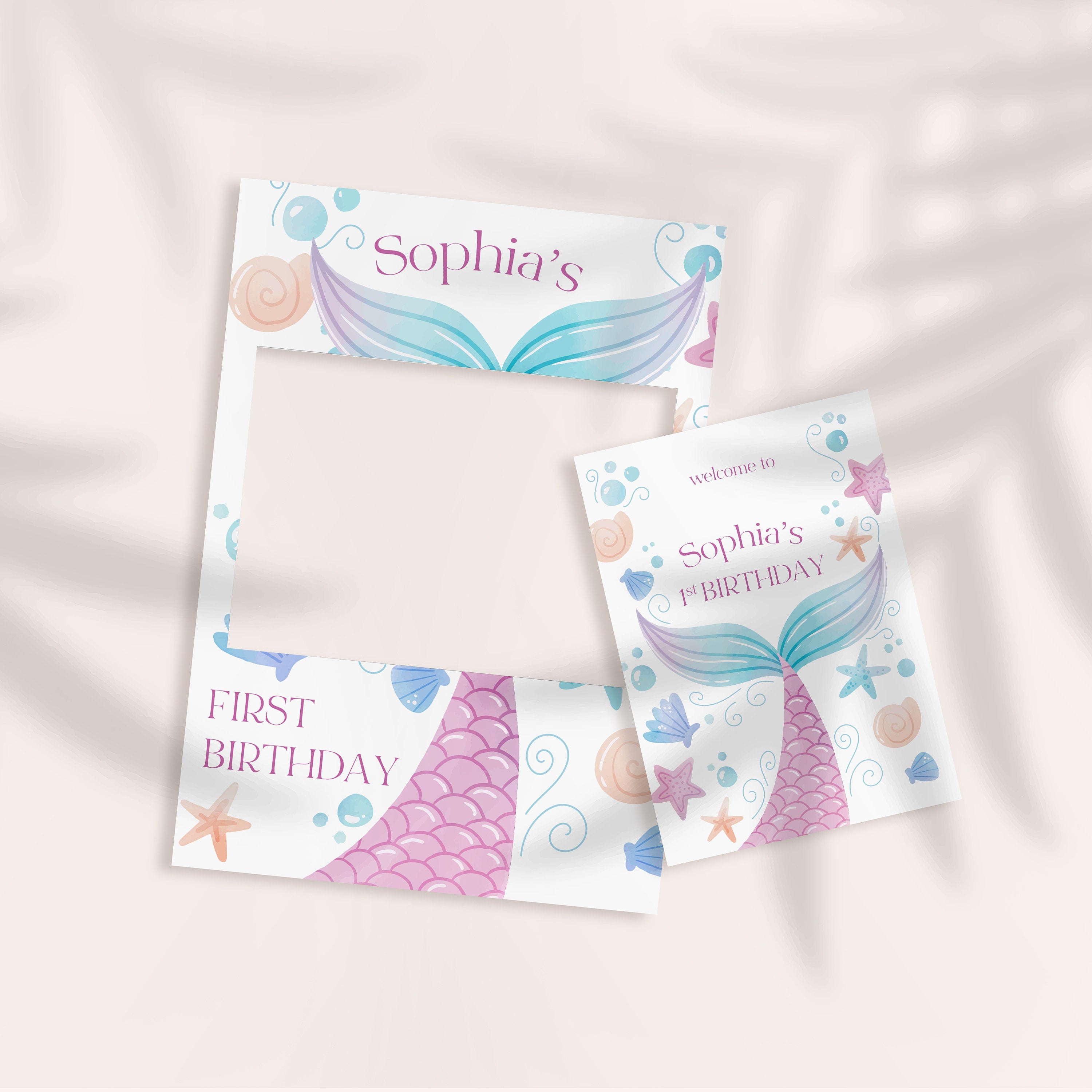 Mermaid Birthday Party Selfie Frame, Mermaid Party Sign – Smart Party Shop
