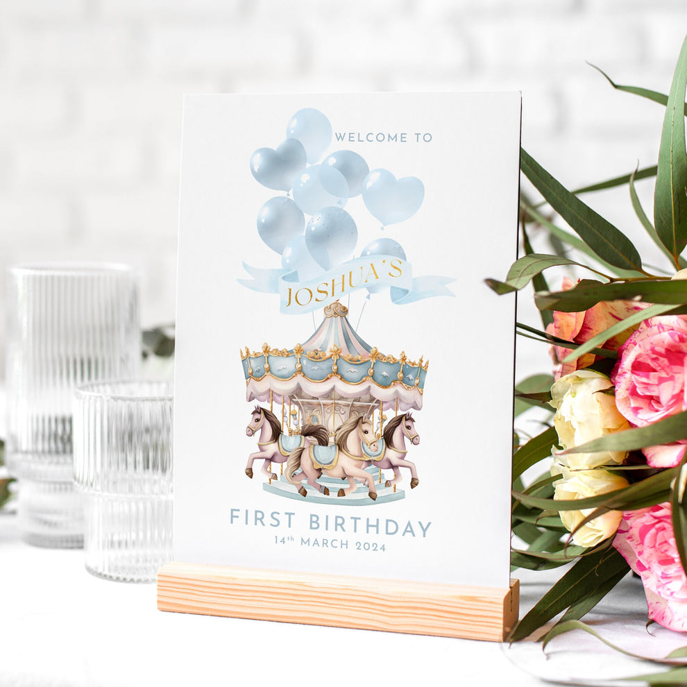 Carousel Themed Birthday Party Selfie Frame and Party Sign – Smart ...