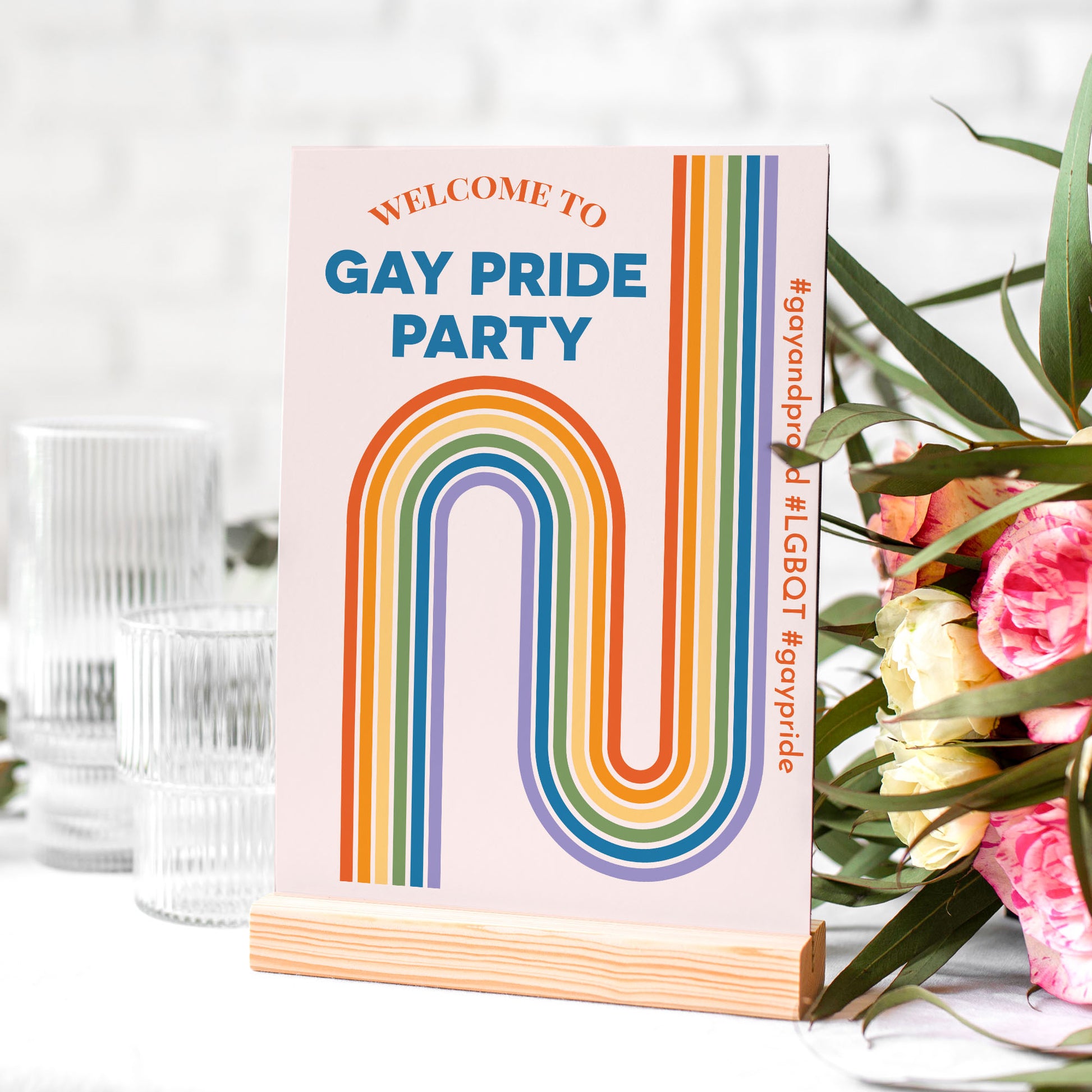 Gay Pride Sign And Photo Booth Frame – Smart Party Shop
