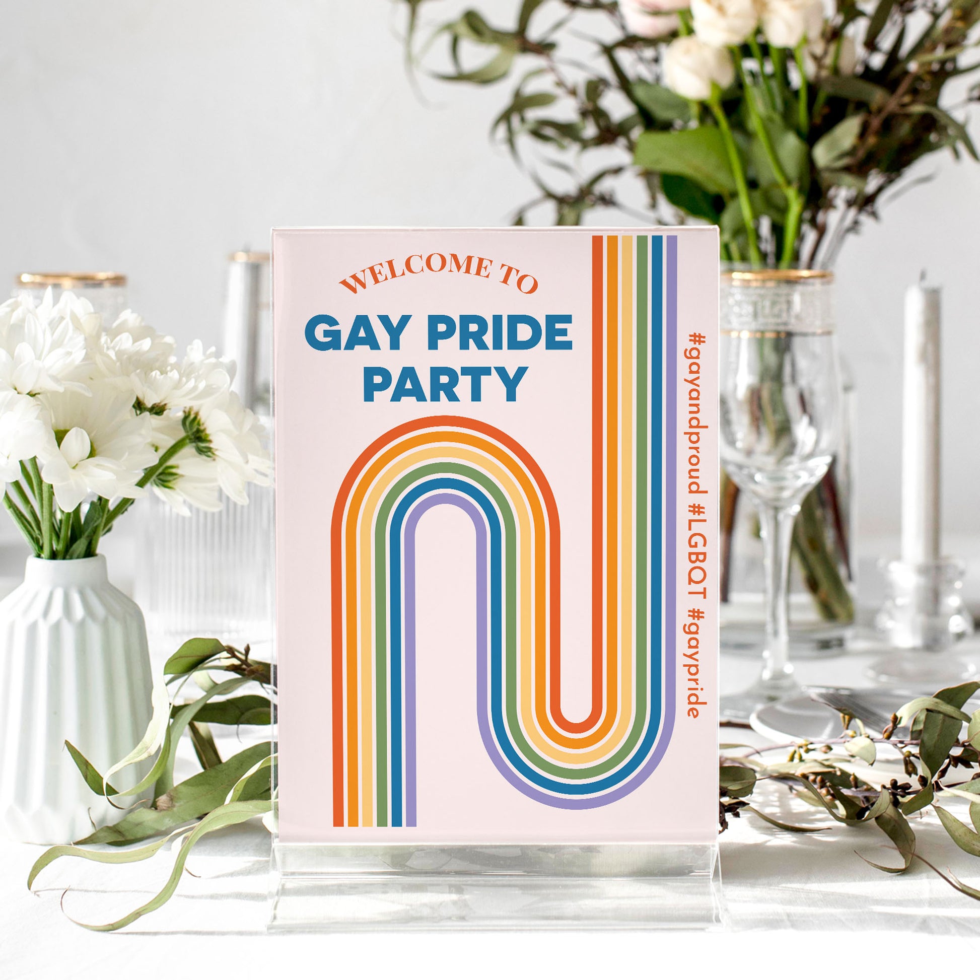 Gay Pride Sign And Photo Booth Frame – Smart Party Shop