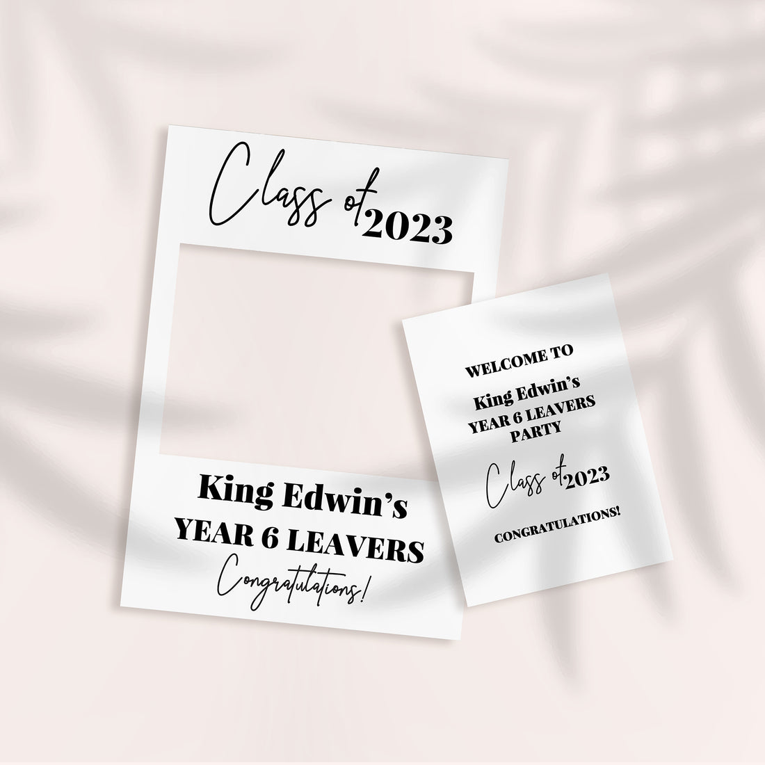 White School Leavers Party Selfie Frame – Smart Party Shop