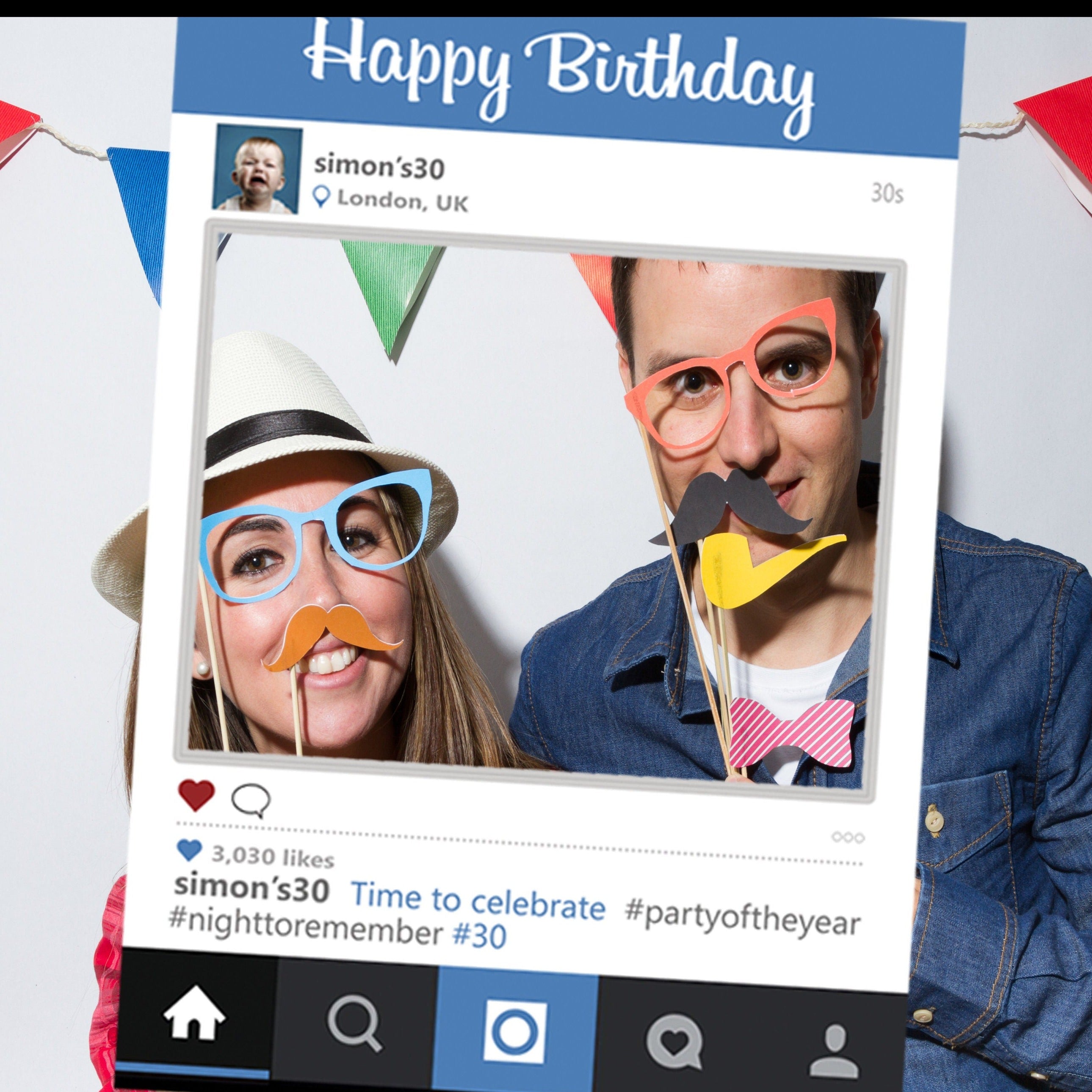 Instagram Birthday Selfie Frame – Smart Party Shop