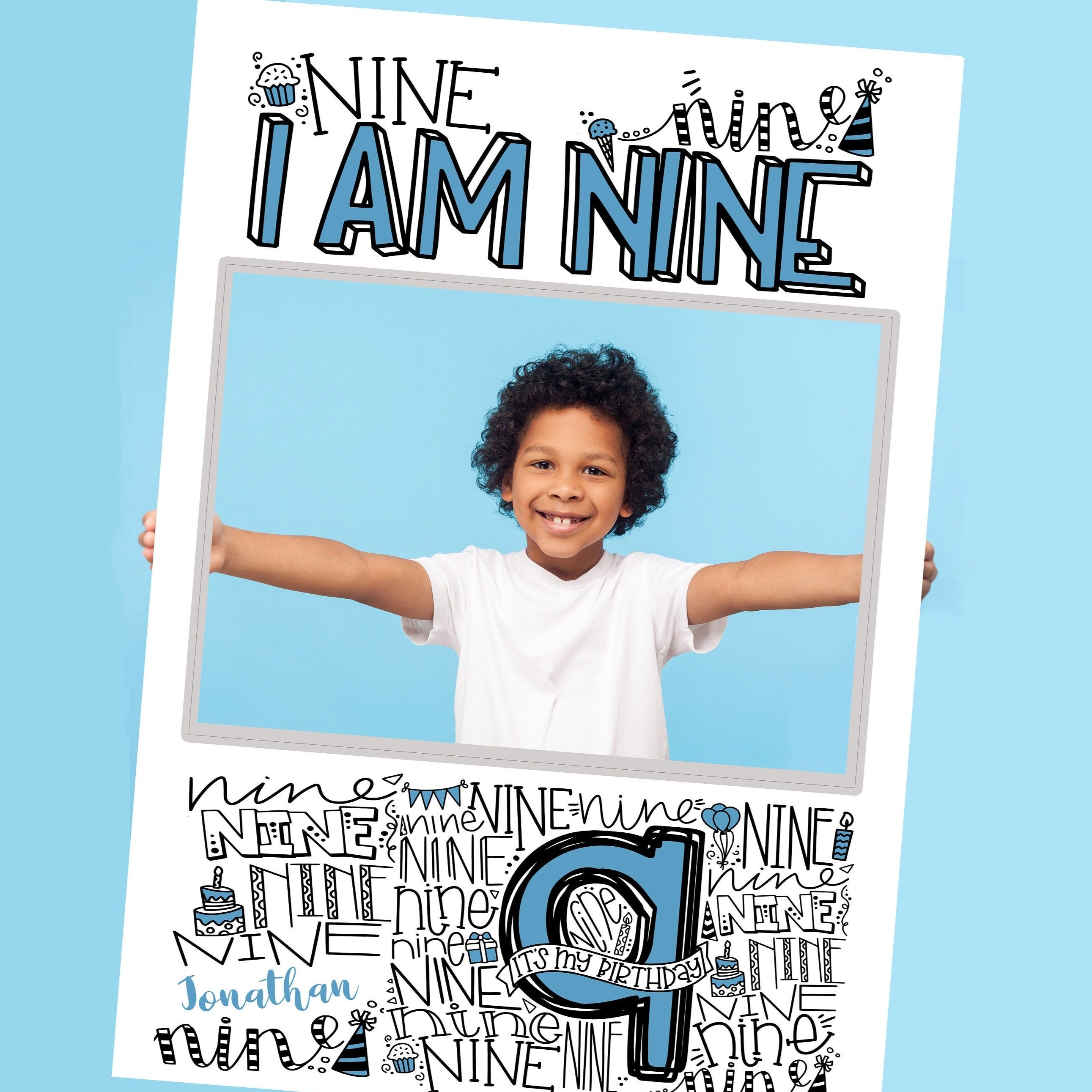 9th Birthday Photobooth Frame – Smart Party Shop
