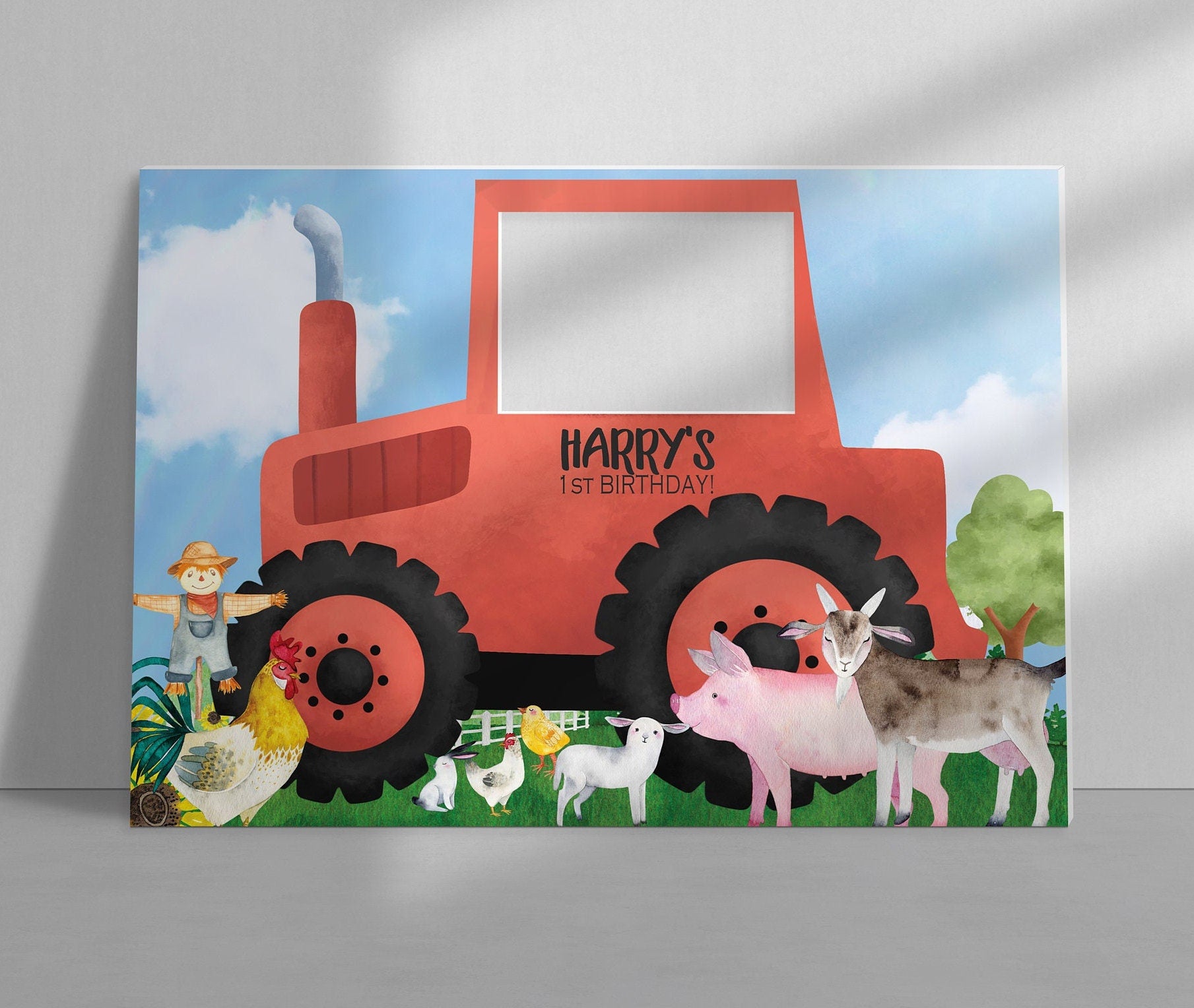 Farm Birthday Party Selfie Frame – Smart Party Shop