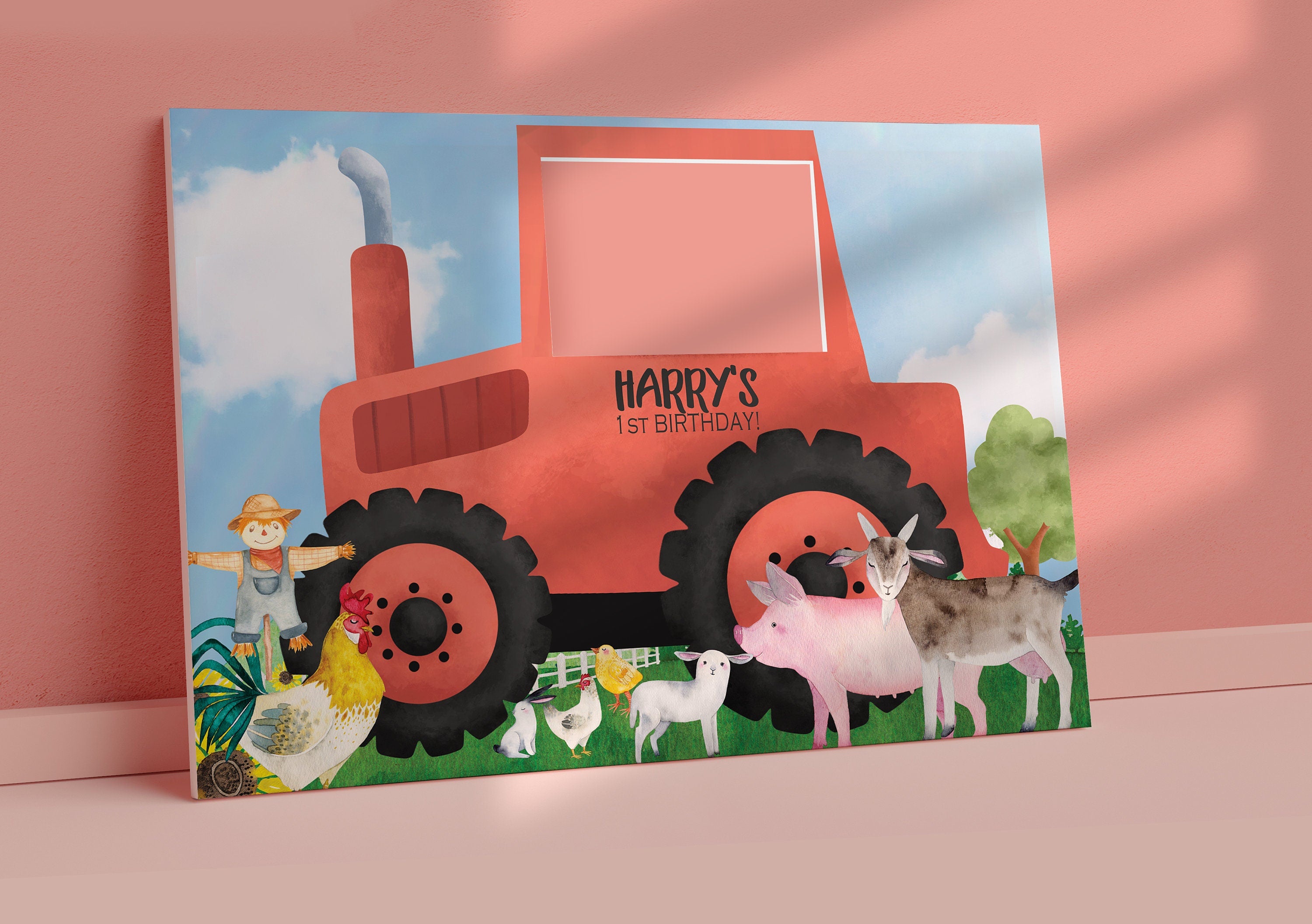 Farm Birthday Party Selfie Frame – Smart Party Shop