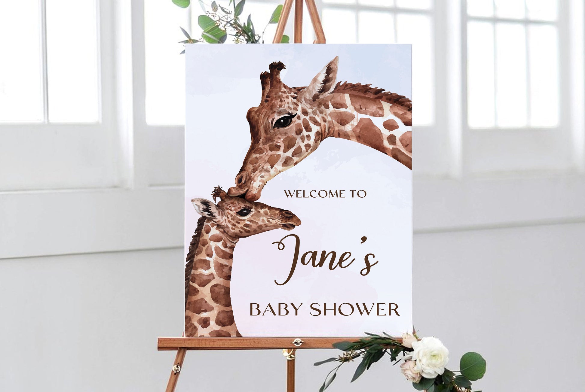 Giraffe Baby Shower Sign – Smart Party Shop