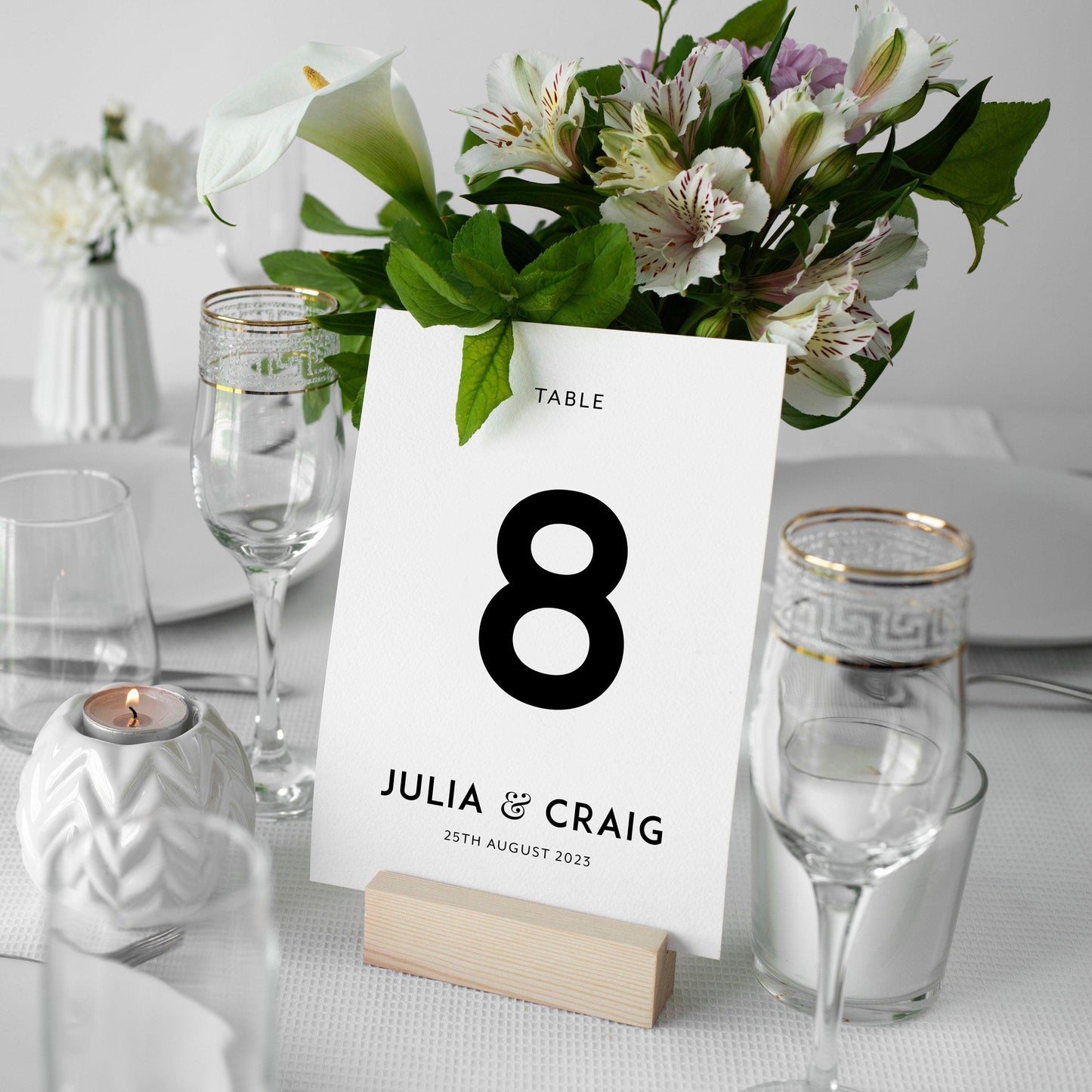 Minimalist Wedding Table Signs – Smart Party Shop