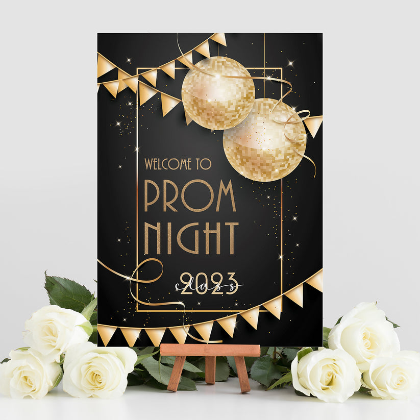 Black and Gold Prom or Graduation Selfie Frame & Party Sign – Smart ...